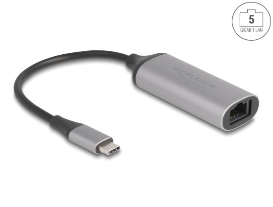Mrežni adapter DELOCK, USB-C 3.2 Gen 2 na LAN 5. Links