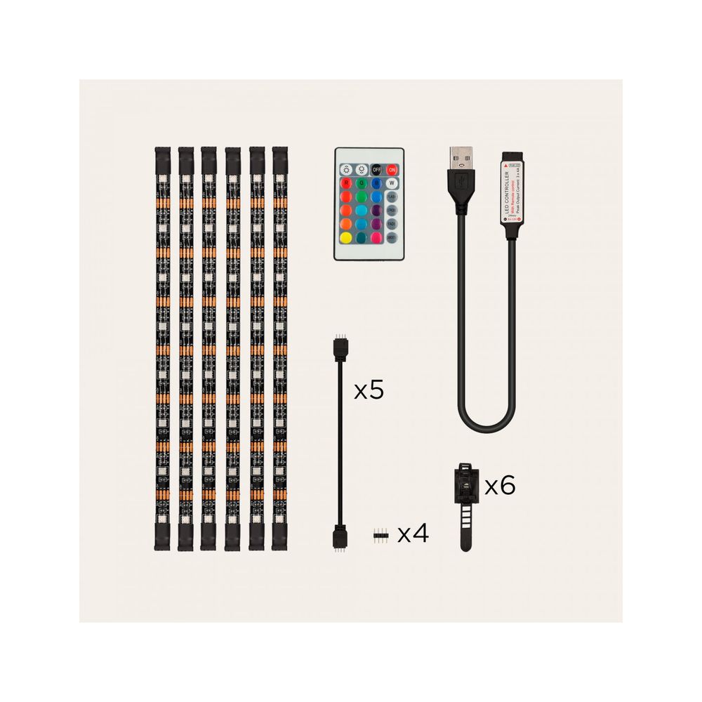 LED traka KSIX ColorLed TV, 16 RGB boja, 4 dina | Links