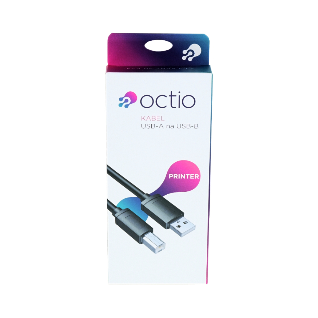 Kabel OCTIO USB-A (M) na USB-B (M), za printer, | Links