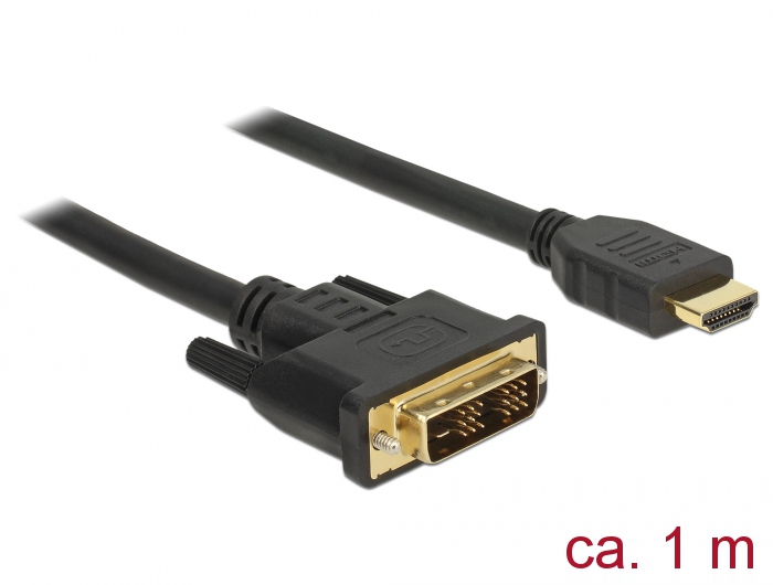 Kabel DELOCK, HDMI (M) na DVI 18+1 (M), dvosmje | Links